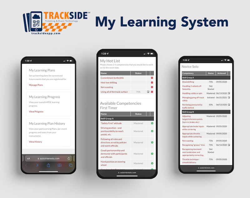 Trackside My Learning System | AutoInterests